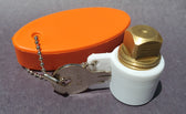 PlugKeyper (White) - boat drain plug reminder - never forget your drain ...